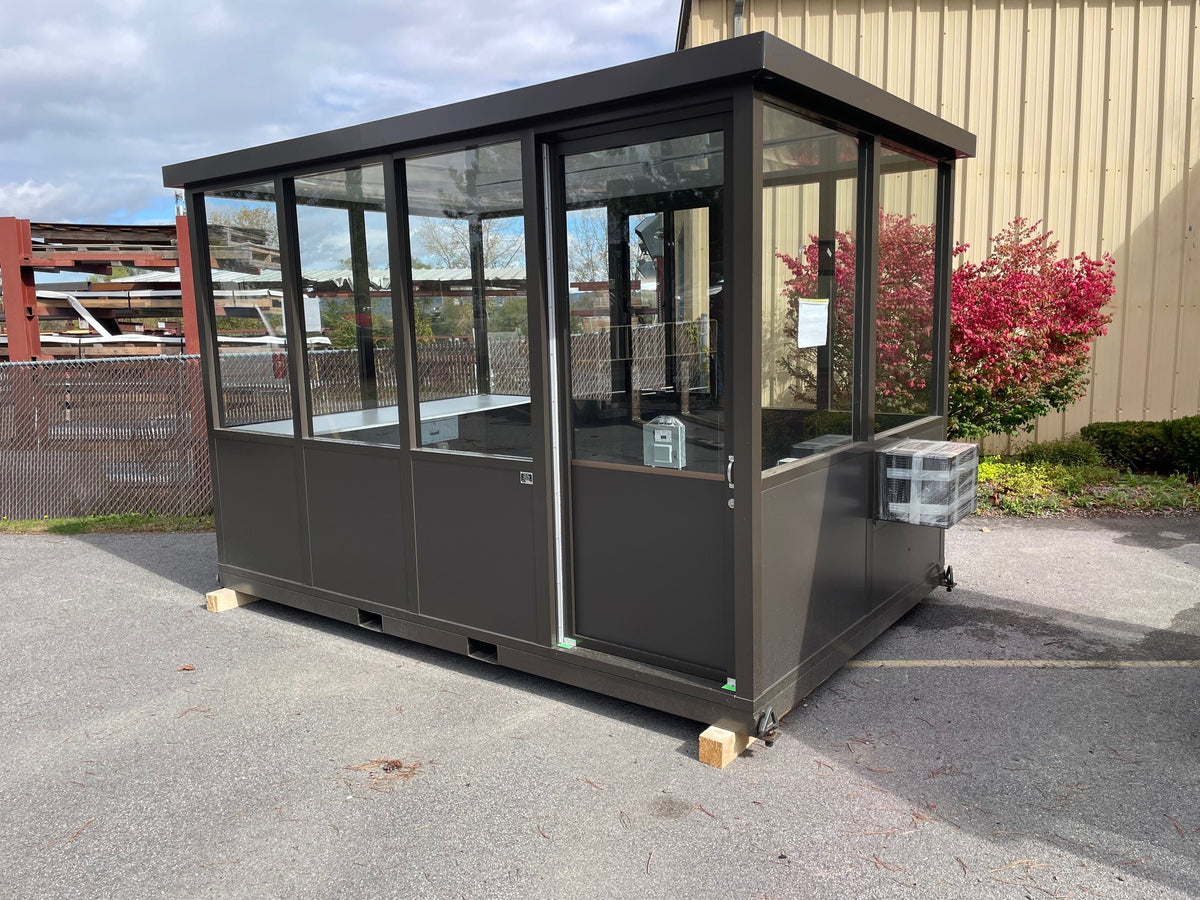8 x 12 Bronze Prefabricated Guard Booth Equipped With Electrical & A/C ...